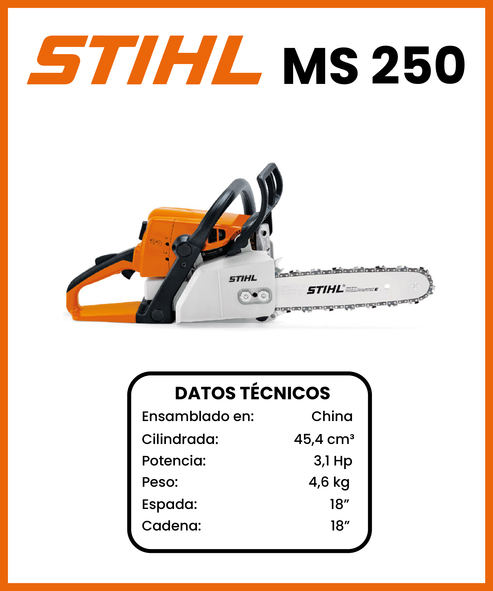 MOTOSIERRA MS 250 MAQUICASA EIRL STIHL MOTOSIERRA MS 250 MAQUICASA EIRL STIHL